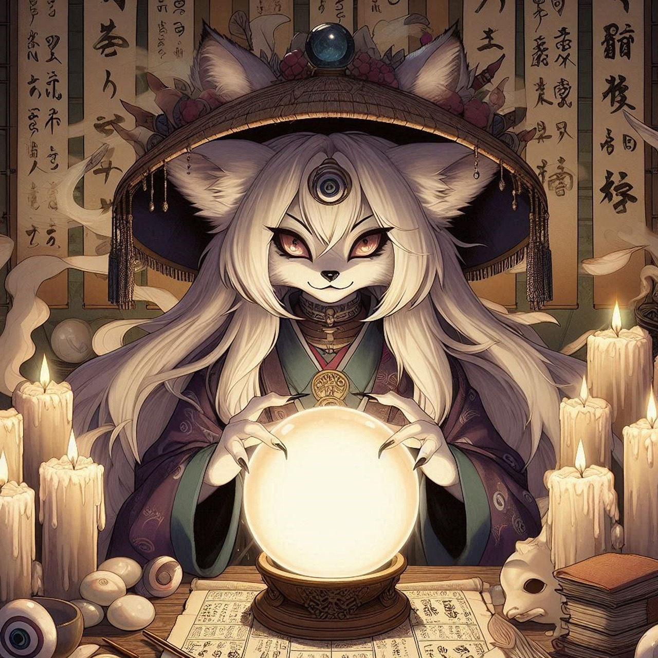 Download Kitsune, Anime, Fortuneteller. Royalty-Free Stock Illustration ...