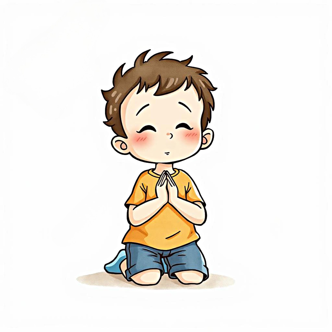 Download Child, Praying, Watercolor. Royalty-Free Stock Illustration ...
