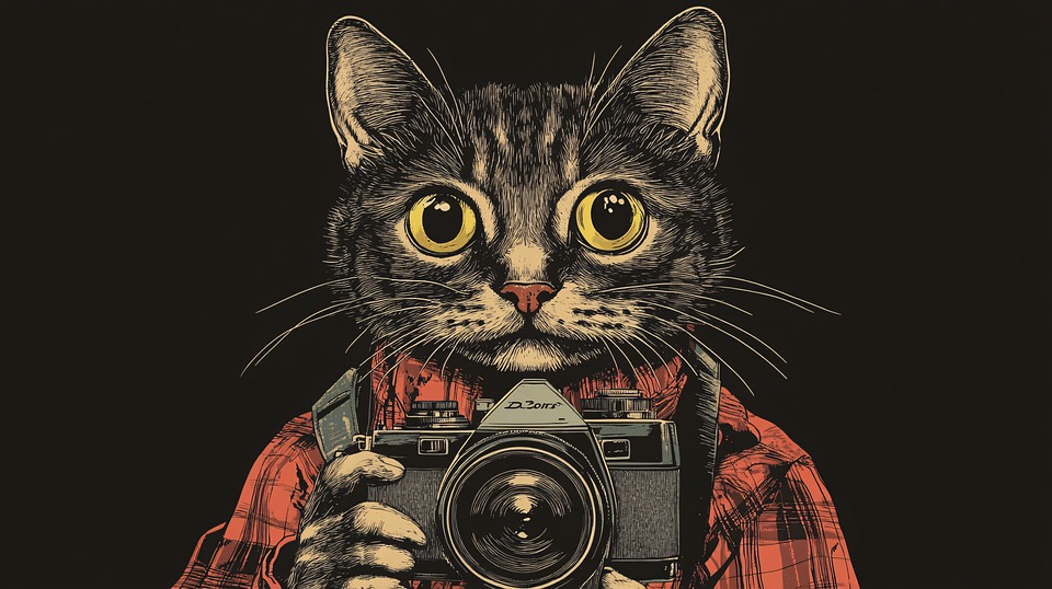 Download Cat, Camera, Nature. Royalty-Free Stock Illustration Image ...