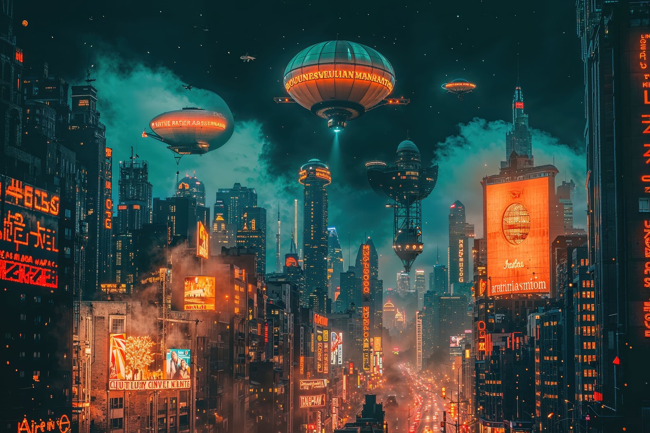 Download City, Futuristic, Night. Royalty-Free Stock Illustration Image ...