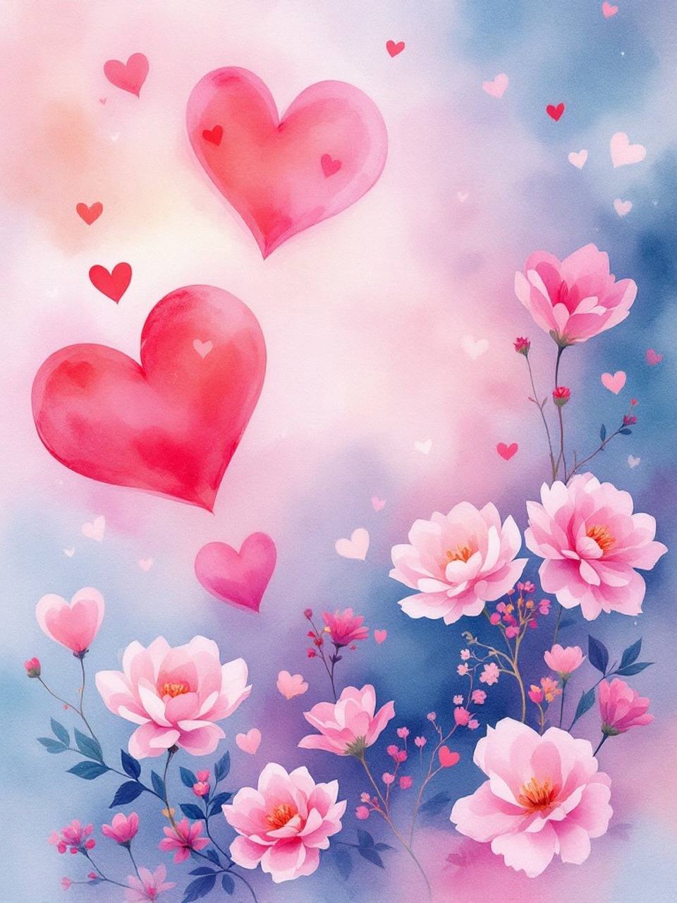 Download Hearts, Flowers, Romantic. Royalty-Free Stock Illustration ...
