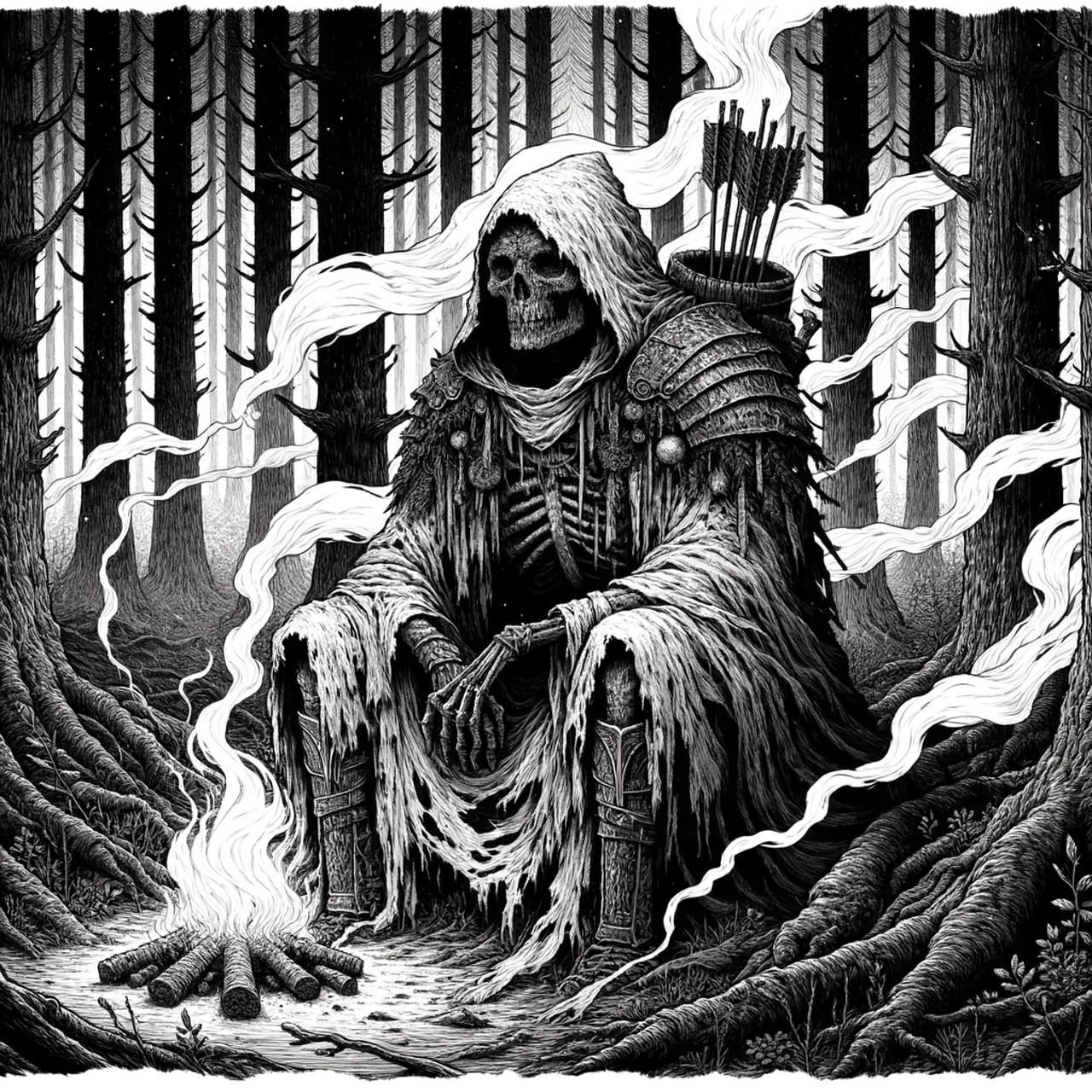 Download Death, Hunter, Nature. Royalty-Free Stock Illustration Image ...
