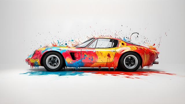 Download Colorful Car, Graffiti, Spray Paint Effect. Royalty-Free Stock ...