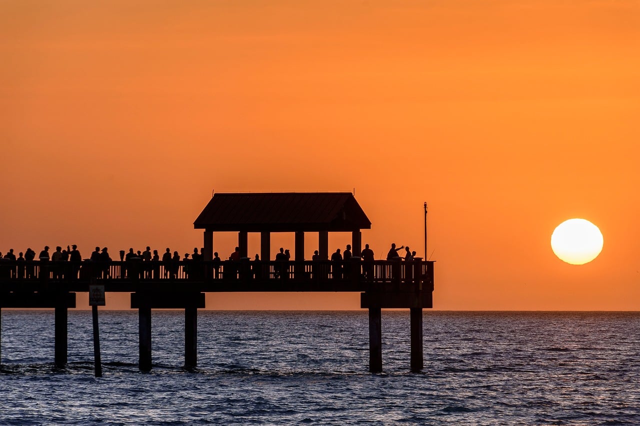 Mar Atardecer Muelle - Foto gratis en Pixabay