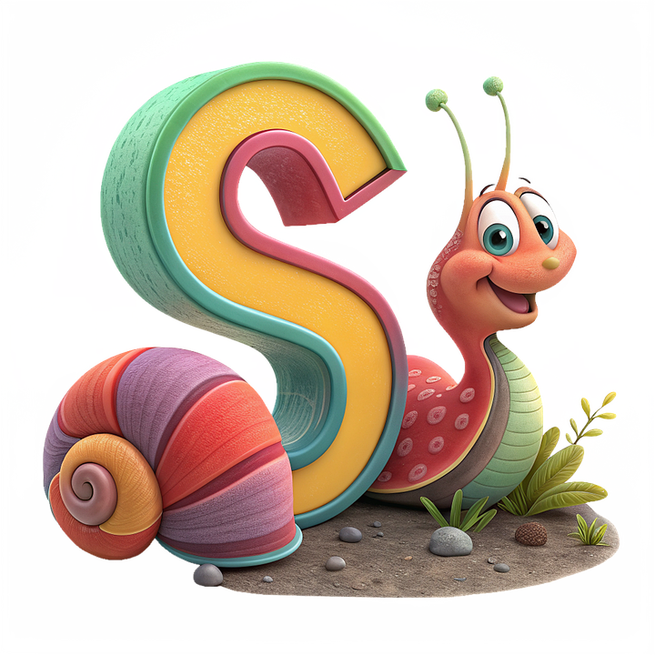 Download Ai Generated, Letter S, Snail. Royalty-Free Stock Illustration ...