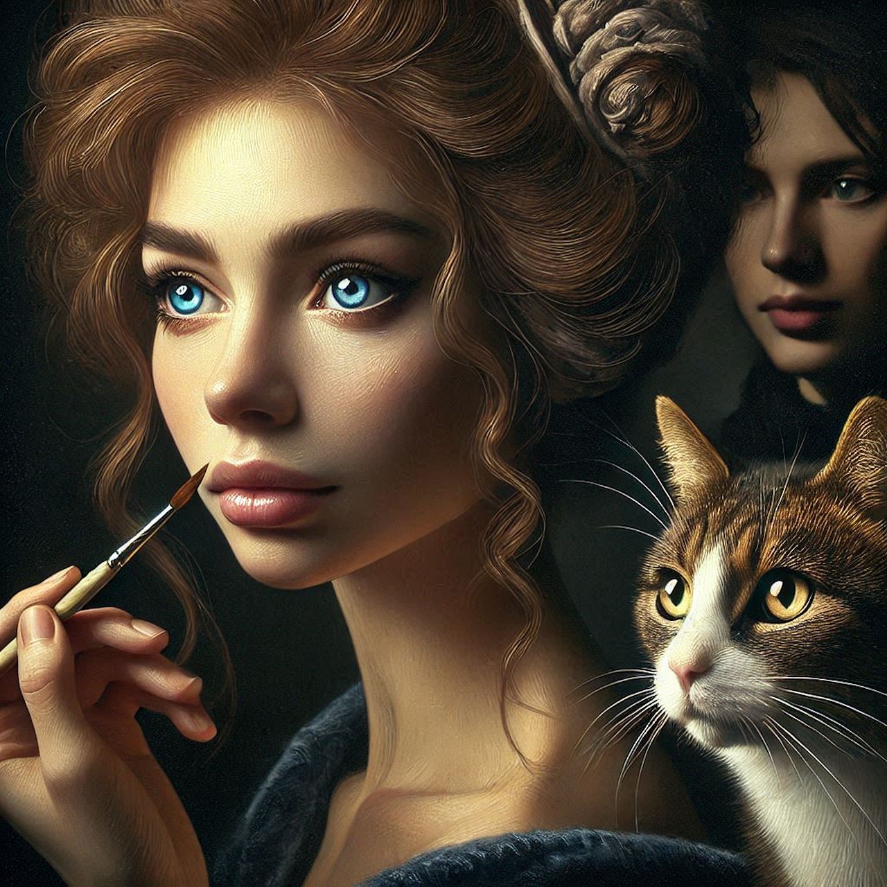 Download Woman With Cat, Cat, Kitten. Royalty-Free Stock Illustration ...