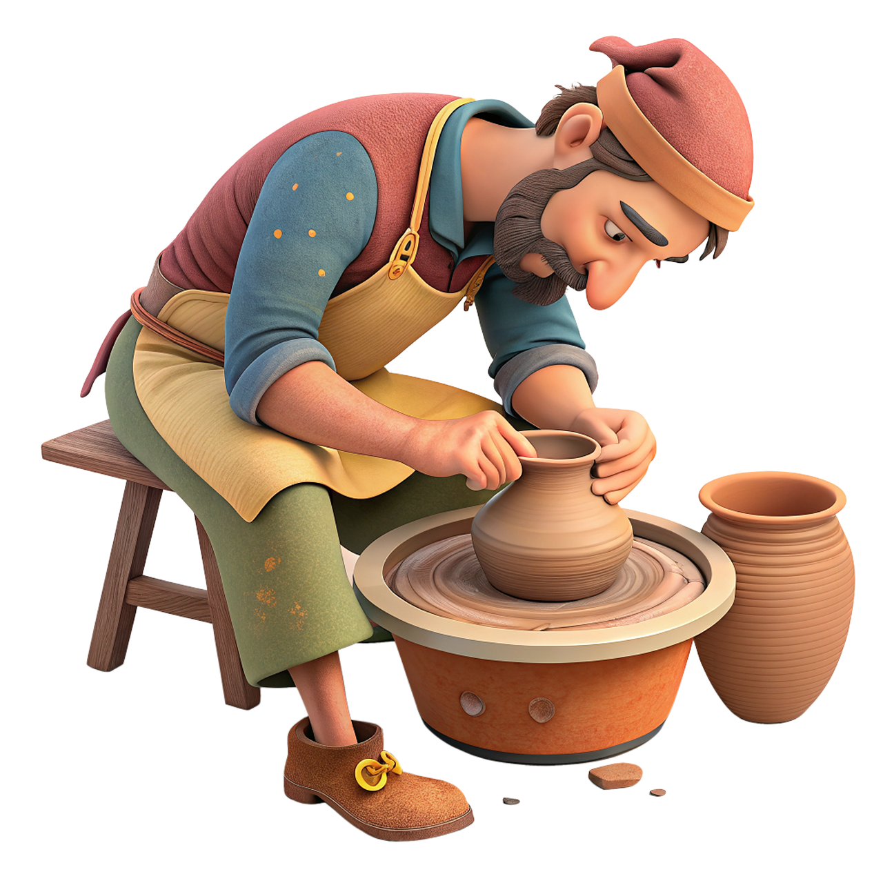 Download Potter, Clay, Ceramics. Royalty-Free Stock Illustration Image ...