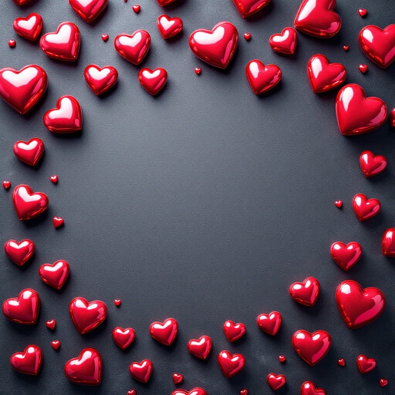 Download Red Hearts, Glossy, Tiny Hearts. Royalty-Free Stock ...