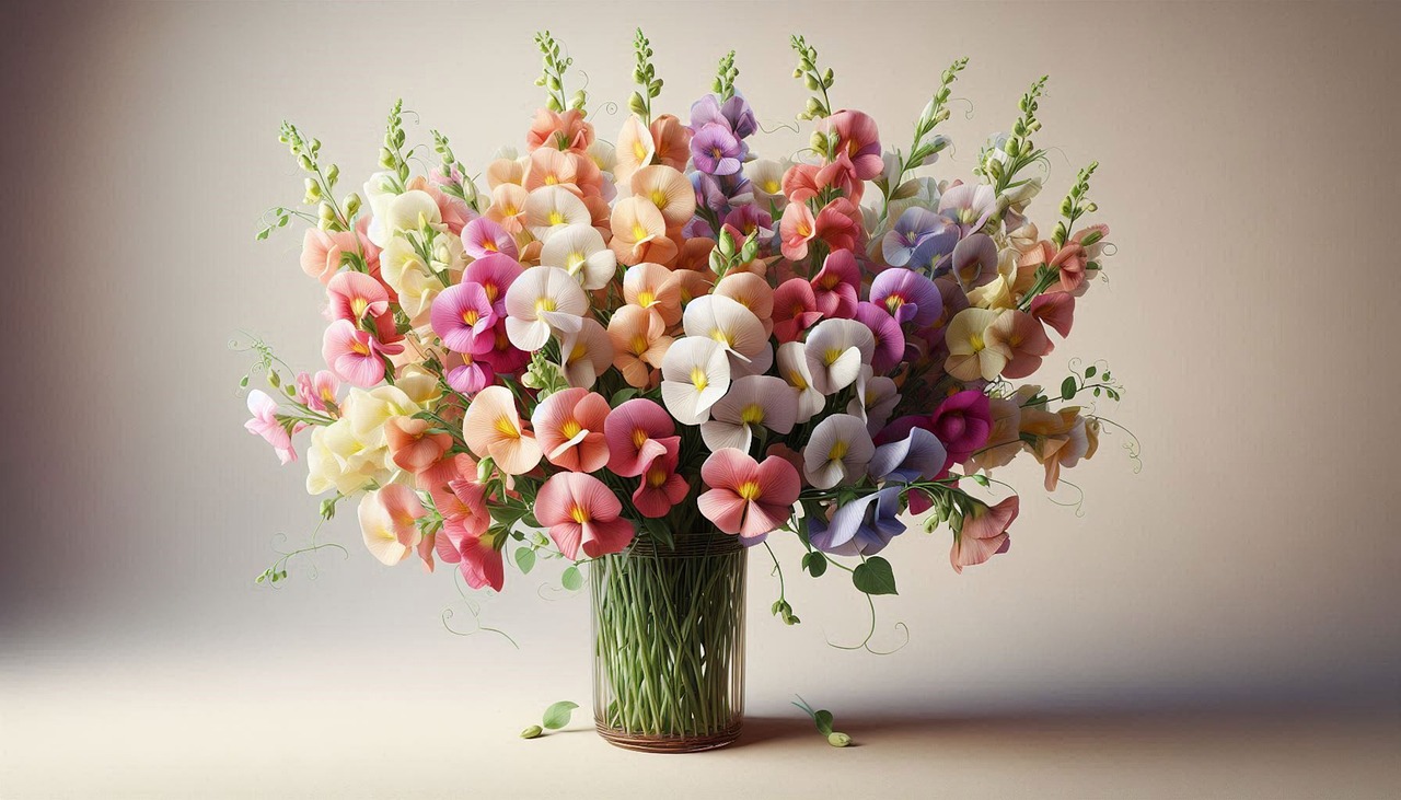 Download Sweet, Peas, Bouquet. Royalty-Free Stock Illustration Image ...