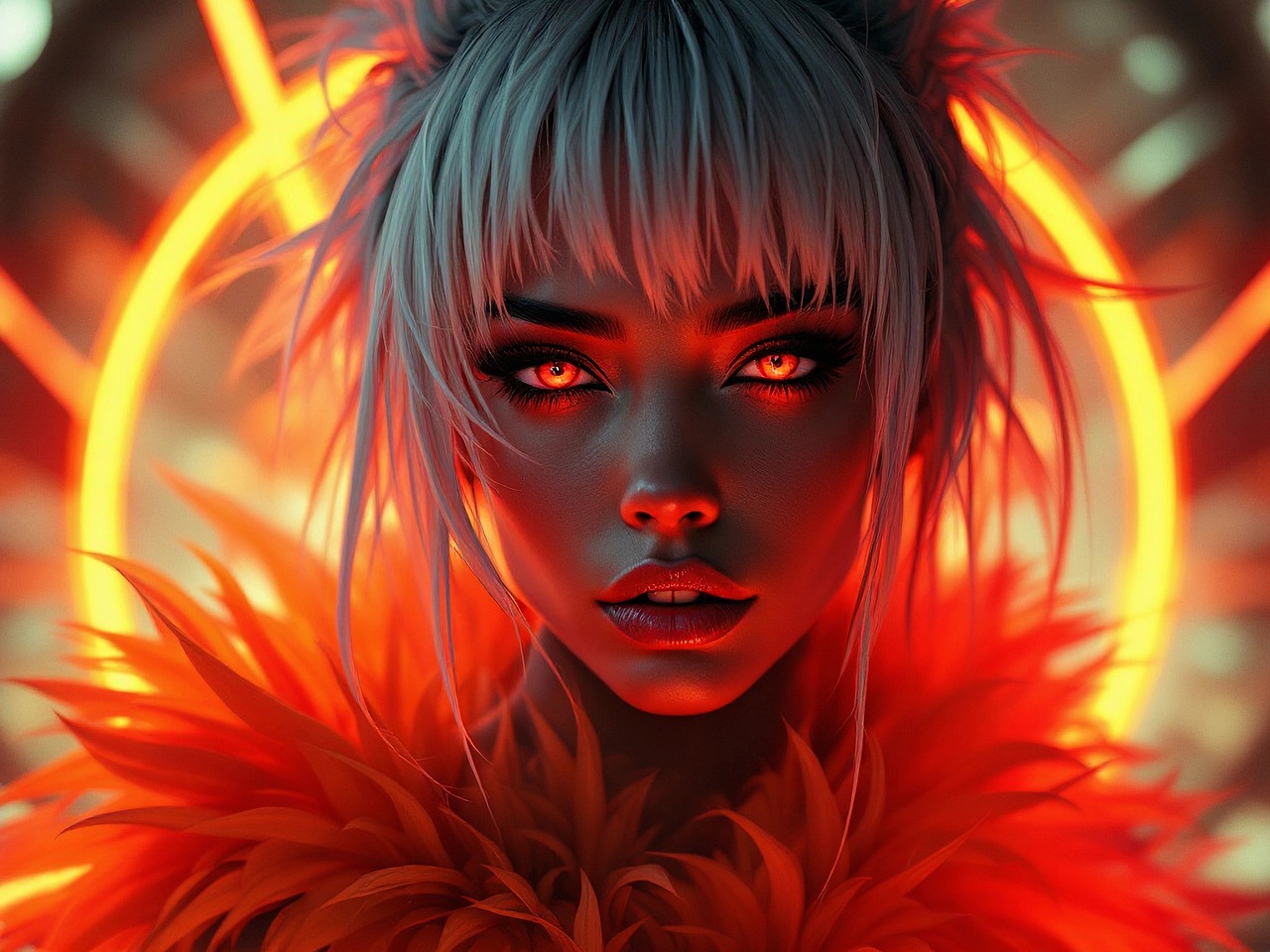 Download Woman, Neon, Light. Royalty-Free Stock Illustration Image ...