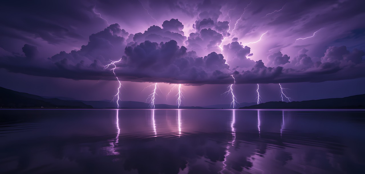 Download Landscape, Storm, Flash Of Lightning. Royalty-Free Stock ...