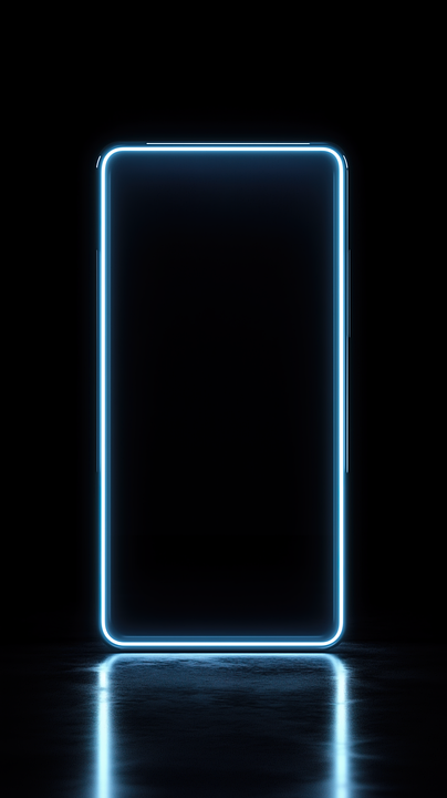 Download Neon Portal, Glowing Doorway, Futuristic Frame. Royalty-Free ...
