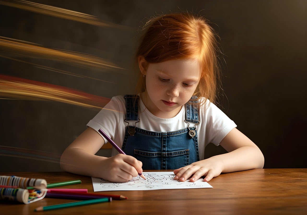 Download Little Girl, Child, Drawing. Royalty-Free Stock Illustration ...