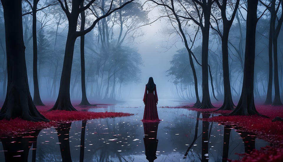 Download Ai Generated, Woman, Trees. Royalty-Free Stock Illustration ...