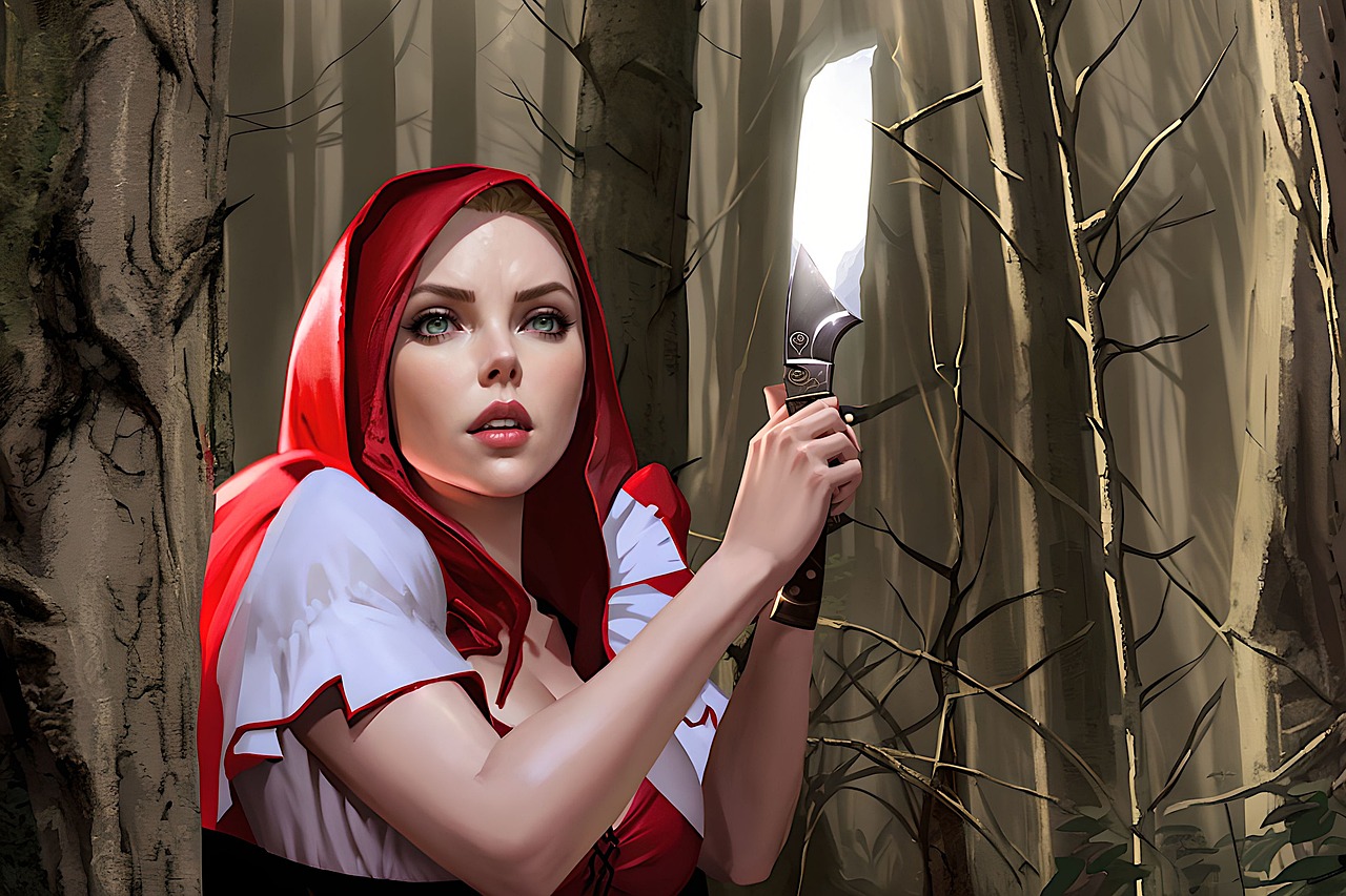 Download Little Red Riding Hood, Forest, Woods. Royalty-Free Stock ...