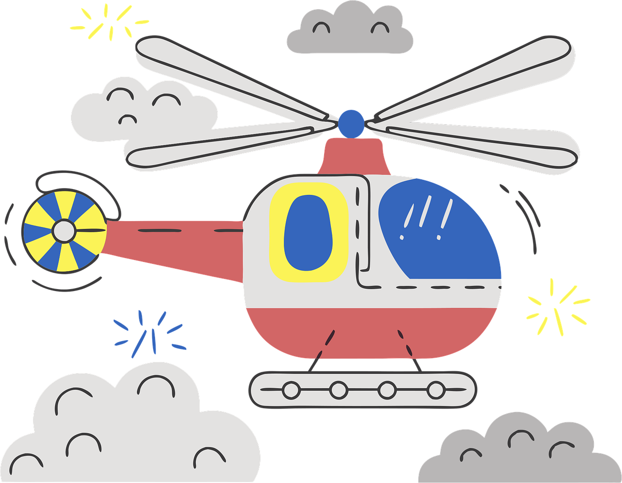 Download Helicopter, Cartoon Helicopter, Childrens Illustration ...