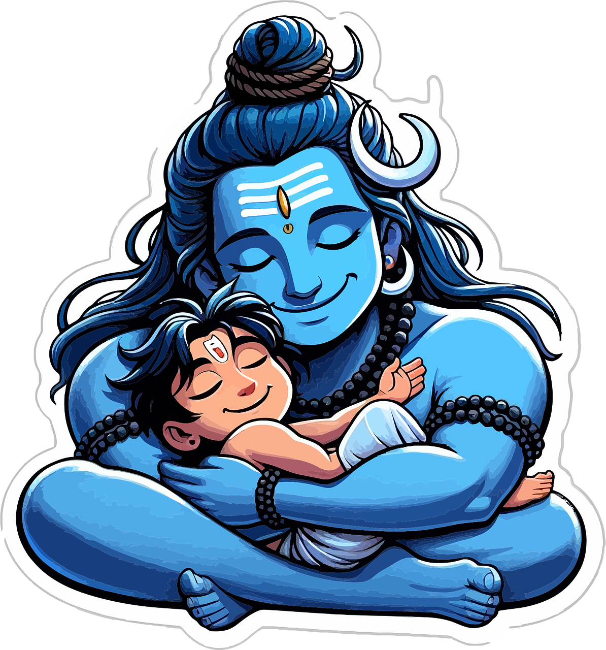 Download Blue Shiva Sticker, Lord Shiva Emoji, Blue Divider Sticker ...