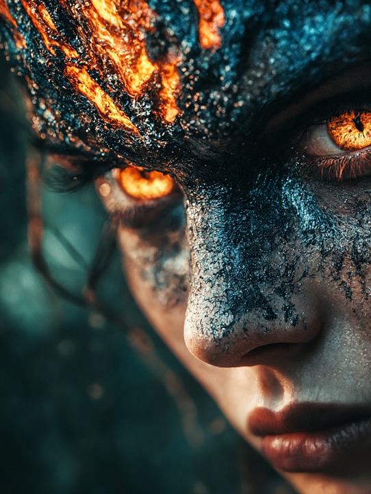Download Burning Eyes, Volcanic Skin, Mystery. Royalty-Free Stock ...