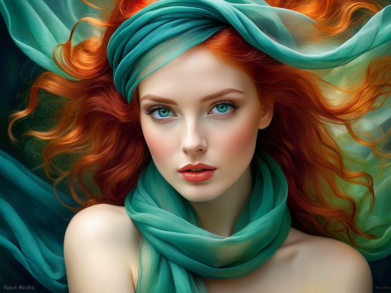 Download Woman, Portrait, Scarf. Royalty-Free Stock Illustration Image ...