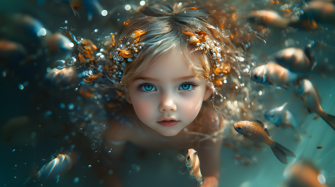 Download Mermaid, Underwater, Blue Eyes. Royalty-Free Stock ...