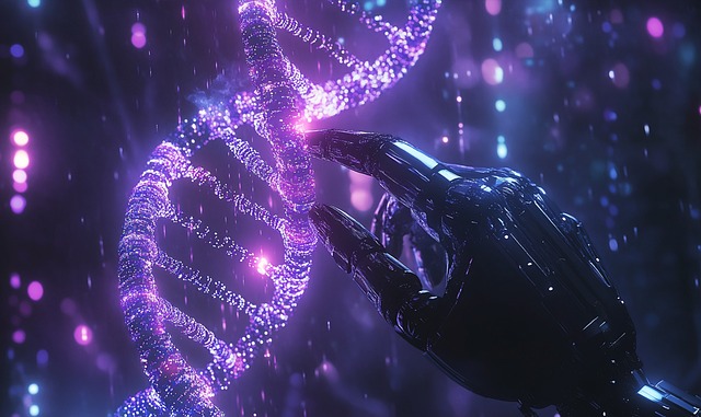 Download Ai Generated Dna Bioinformatics Royalty Free Stock