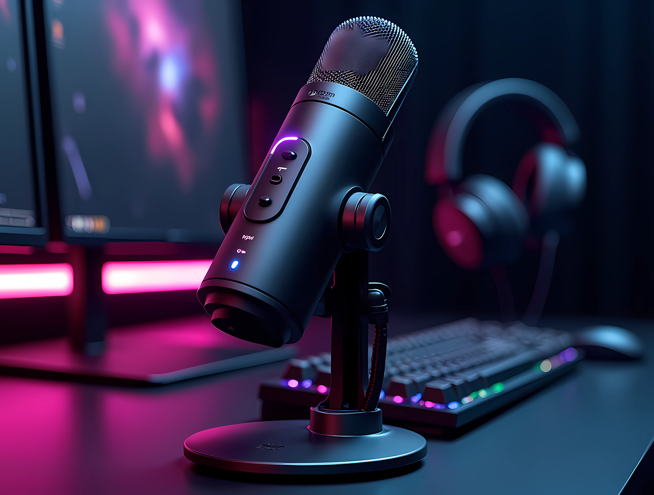 Download Ai Generated, Microphone, Sound. Royalty-Free Stock ...
