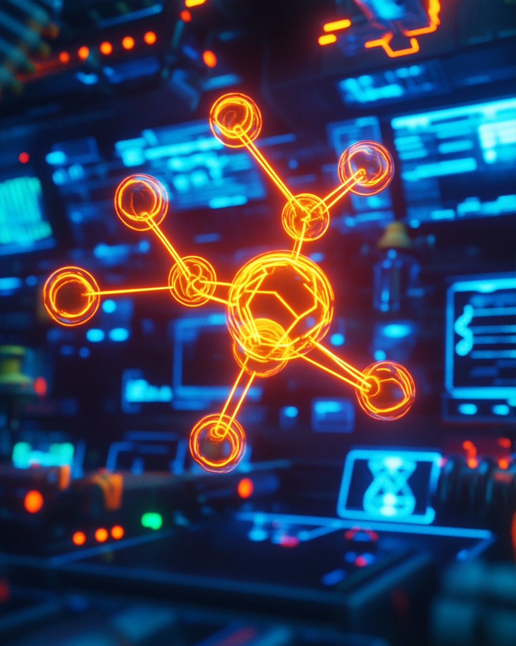 Download Hologram, Molecule, Nanotechnology. Royalty-Free Stock ...
