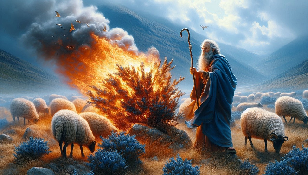 Download Moses, Burning, Bush. Royalty-Free Stock Illustration Image ...