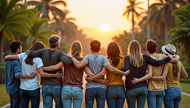 Download Friends, Sunset, Sunrise. Royalty-Free Stock Illustration ...
