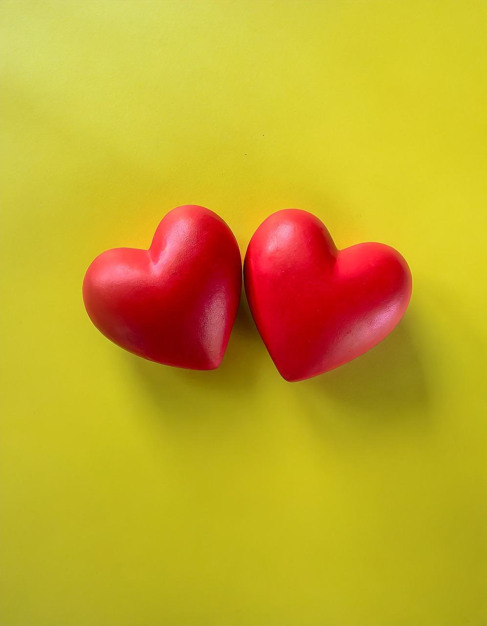 Red Heart Yellow Background Love - Free photo on Pixabay