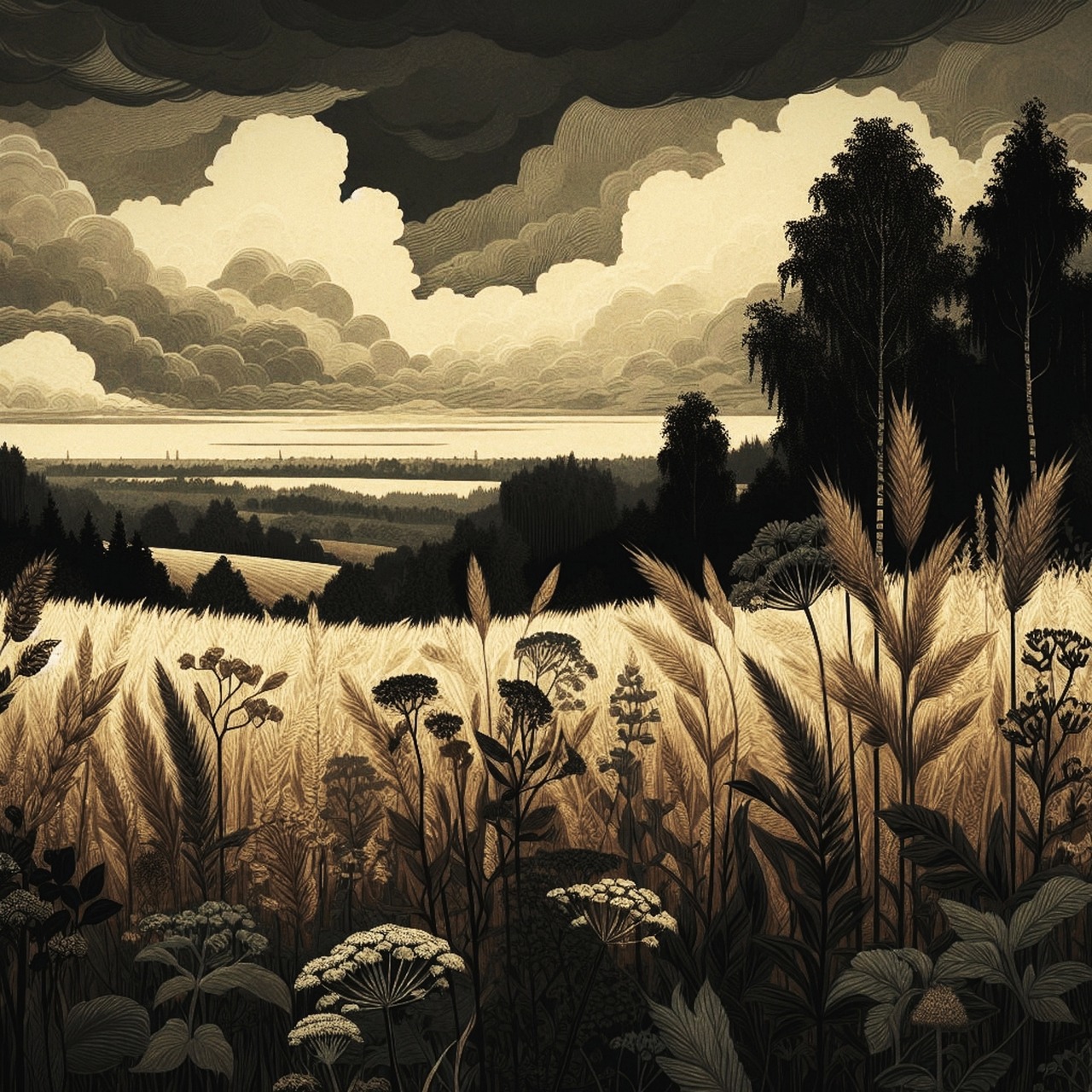 Download Nature, Landscape, Meadow. Royalty-Free Stock Illustration ...