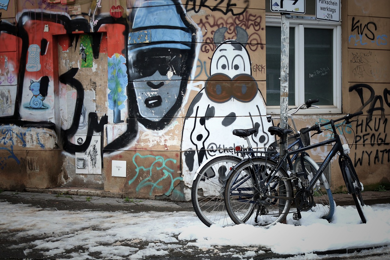 Streetart Graffiti Fahrrad - Kostenloses Foto auf Pixabay