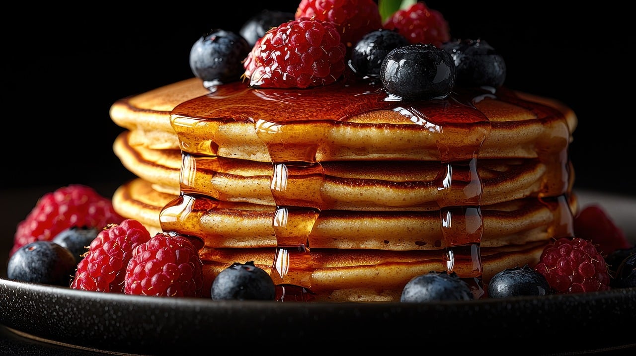 Download Pancakes, Syrup, Berries. Royalty-Free Stock Illustration ...