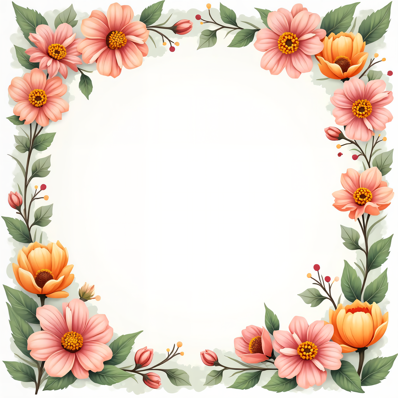 Download Floral, Frame, Flowers. Royalty-Free Stock Illustration Image ...
