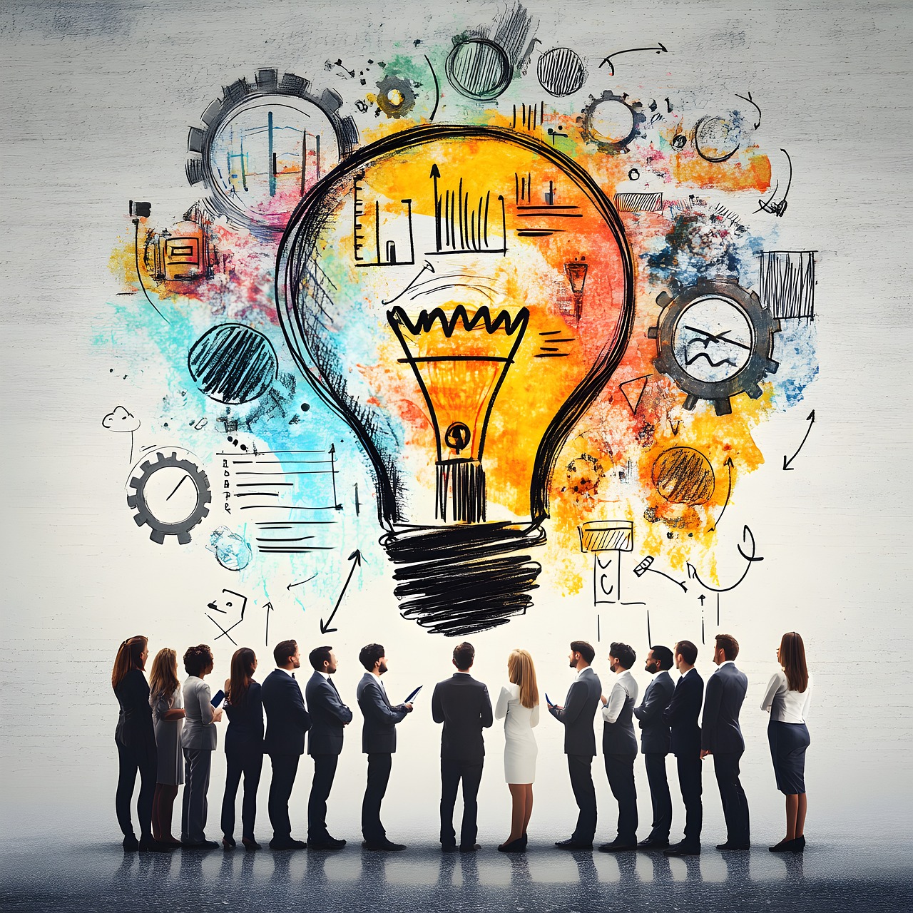 Download Brainstorming, Business Strategy, Team Collaboration. Royalty-Free Stock Illustration ...