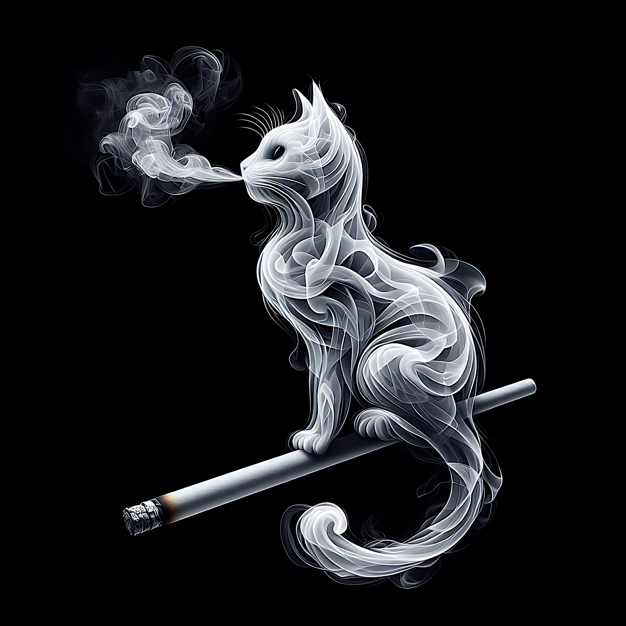 Download Smoke Art, Abstract, Cat. Royalty-Free Stock Illustration ...