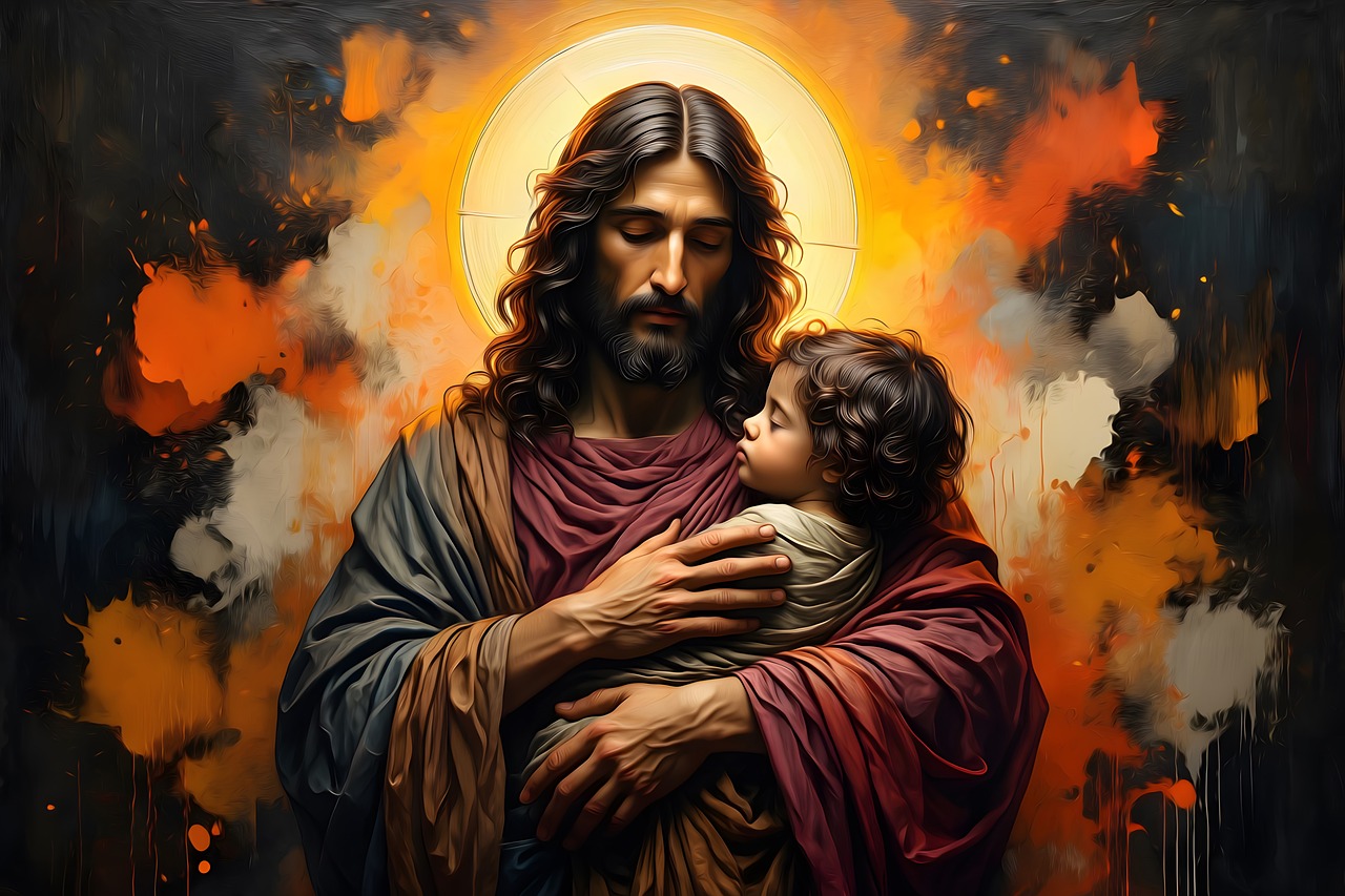 Download Jesus, Child, Protection. Royalty-Free Stock Illustration ...