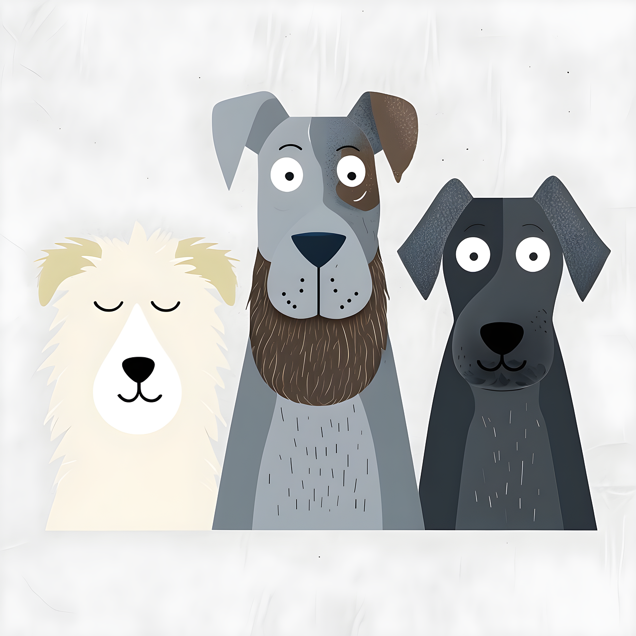 Chiens De Dessin Animé Trois - Image gratuite sur Pixabay