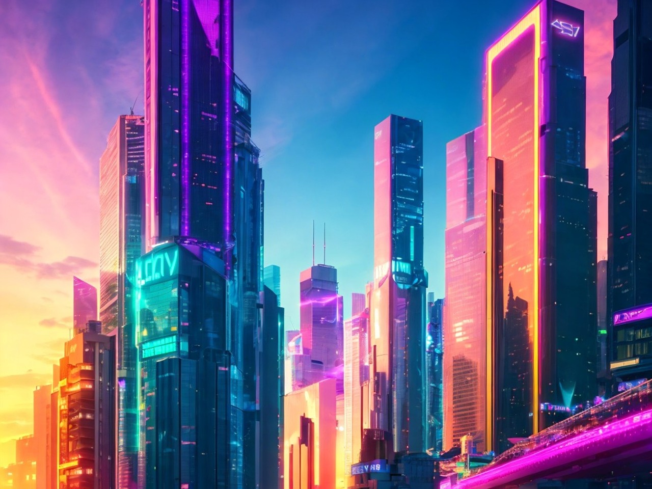 Néonhorizon Aperçu Du Futur Ville - Image gratuite sur Pixabay