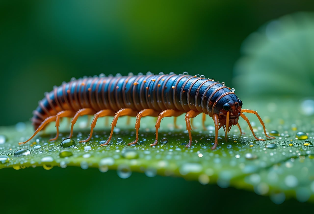 Download Centipedes, Centipede, Leaf. Royalty-Free Stock Illustration ...