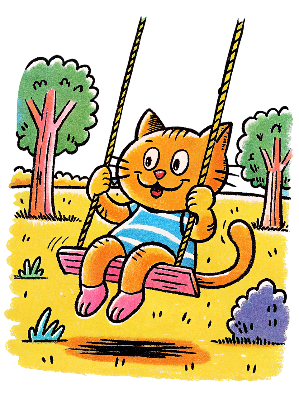 Download Cat, Swing, The Park. Royalty-Free Stock Illustration Image ...