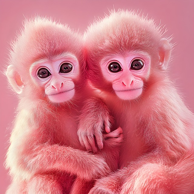 Singes Mignons Roses - Image gratuite sur Pixabay