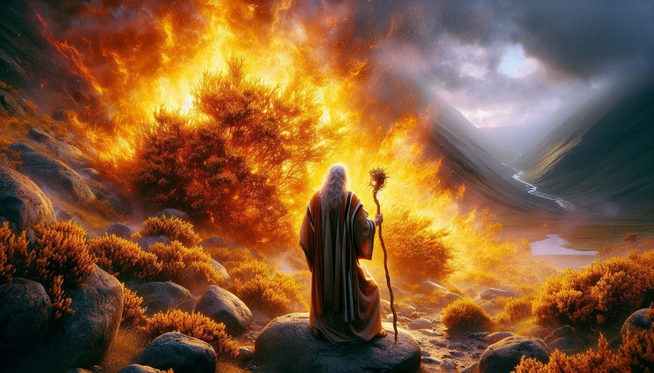 Download Moses, Burning, Bush. Royalty-Free Stock Illustration Image ...