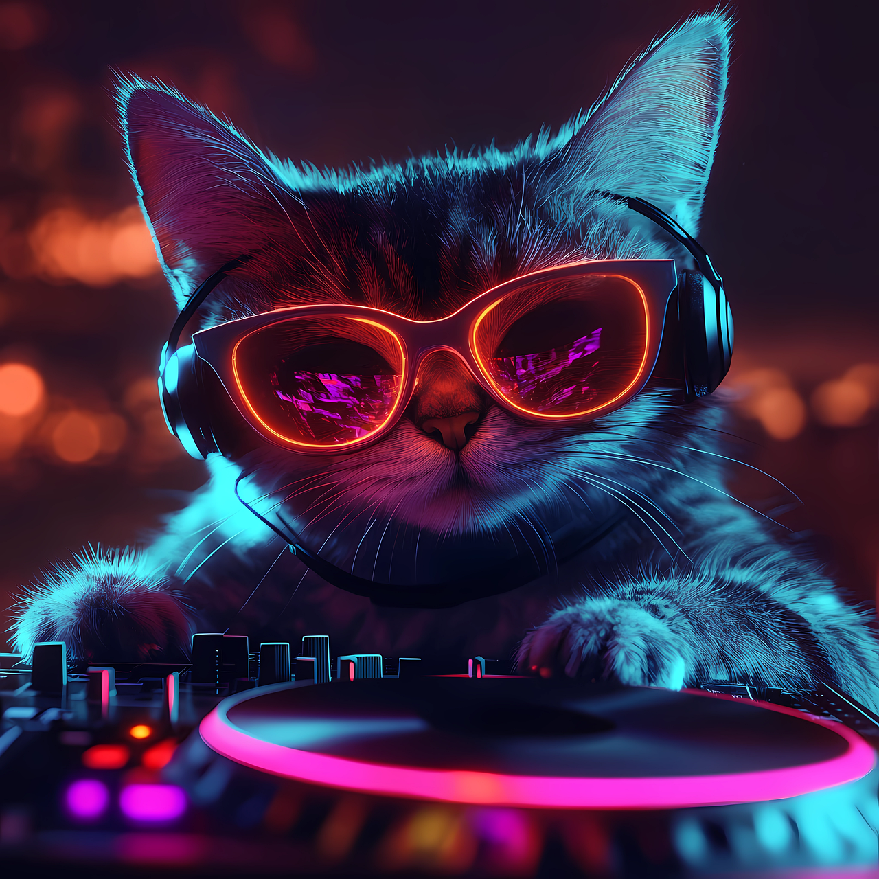 Chat Jouer De La Musique Dj - Image gratuite sur Pixabay