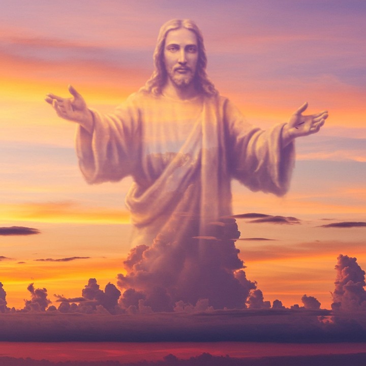 Download Jesus, Sunset, Reflection. Royalty-Free Stock Illustration ...