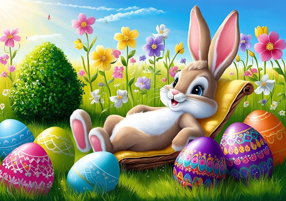 Download Easter Bunny, Easter Eggs, Easter. Royalty-Free Stock ...