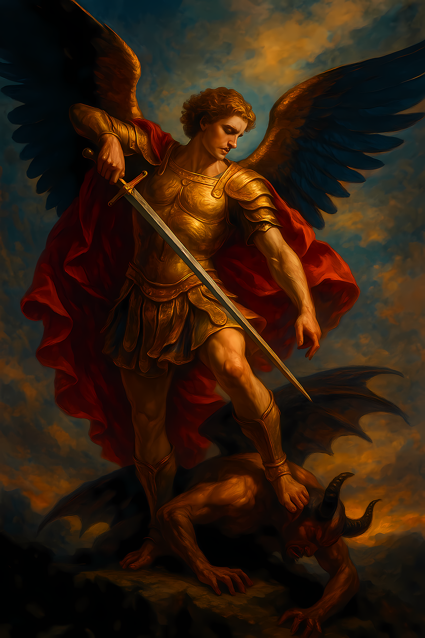 Download Archangel, Victory, Dragon. Royalty-Free Stock Illustration ...