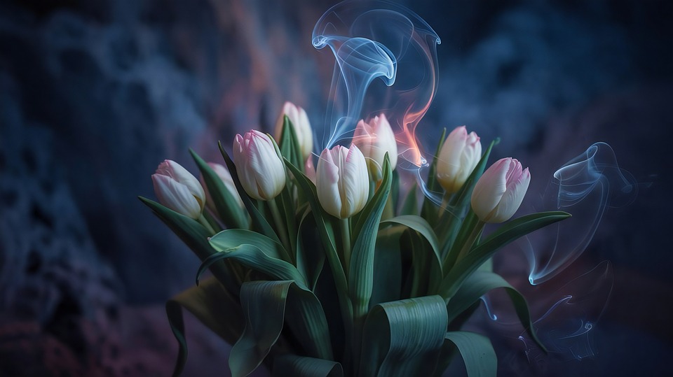 Download Tulips, Flowers, Smoke. Royalty-Free Stock Illustration Image ...