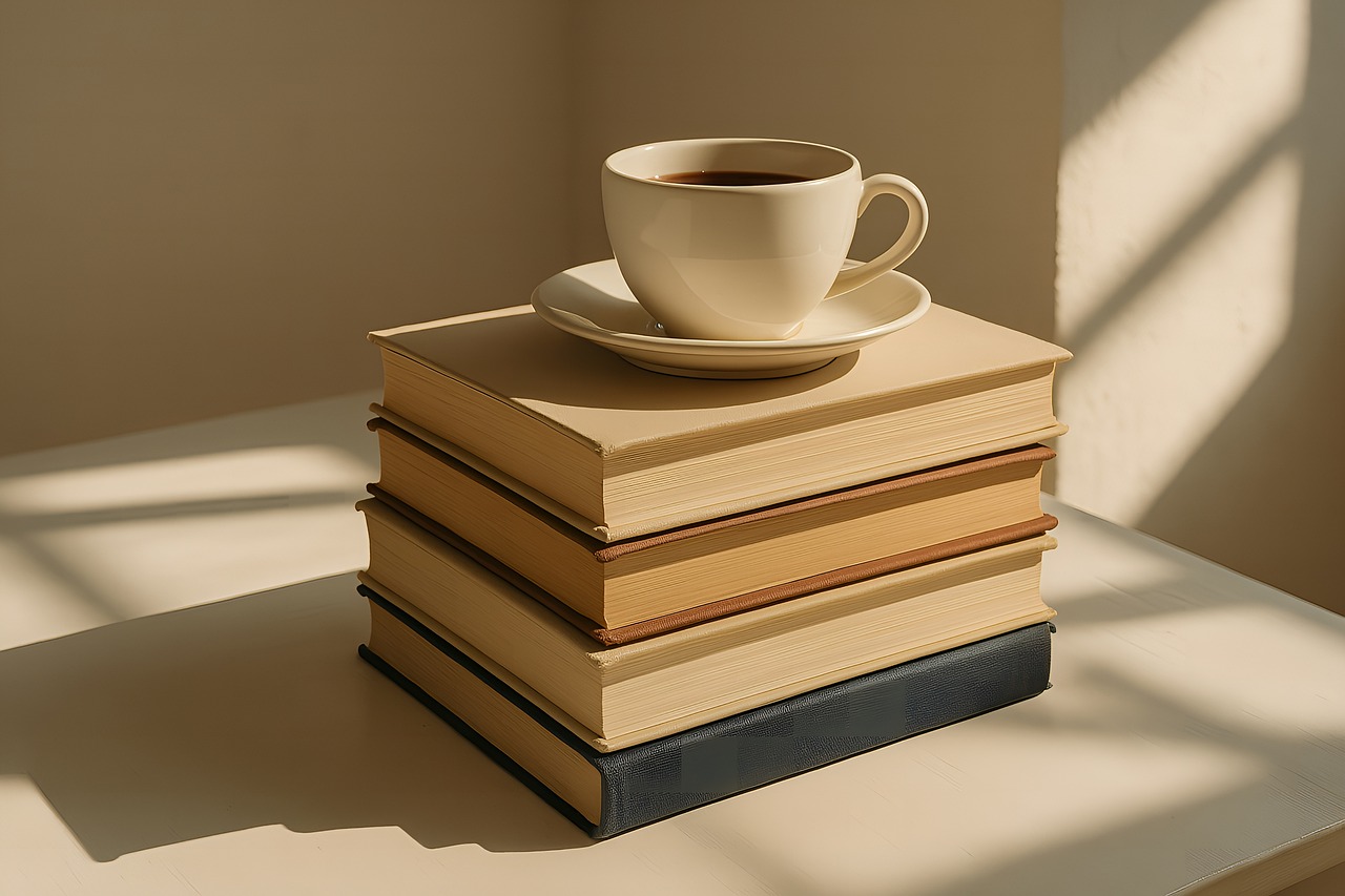 Download Coffee, Books, Sunlight. Royalty-Free Stock Illustration Image ...