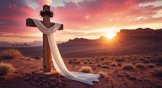 Download Jesus Sacrifice, Easter Theme, Wooden Cross. Royalty-Free ...
